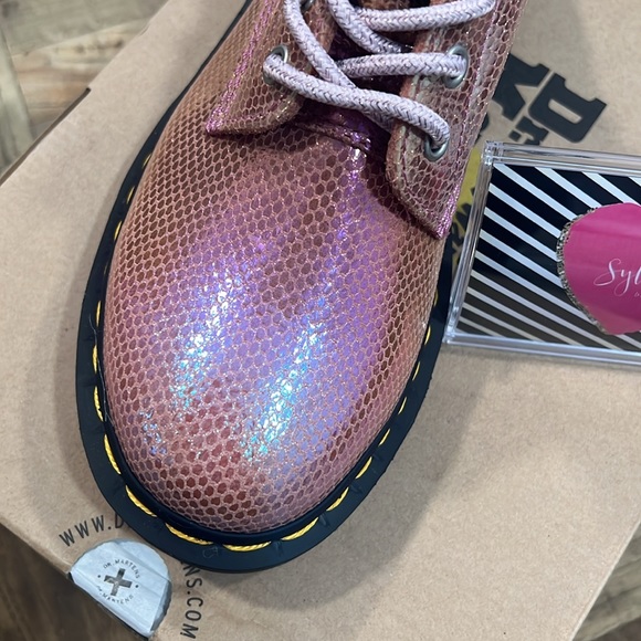 Dr. Martens | Shoes | Dr Martens 46 Pascal Pink Iridescent Texture Boot ...